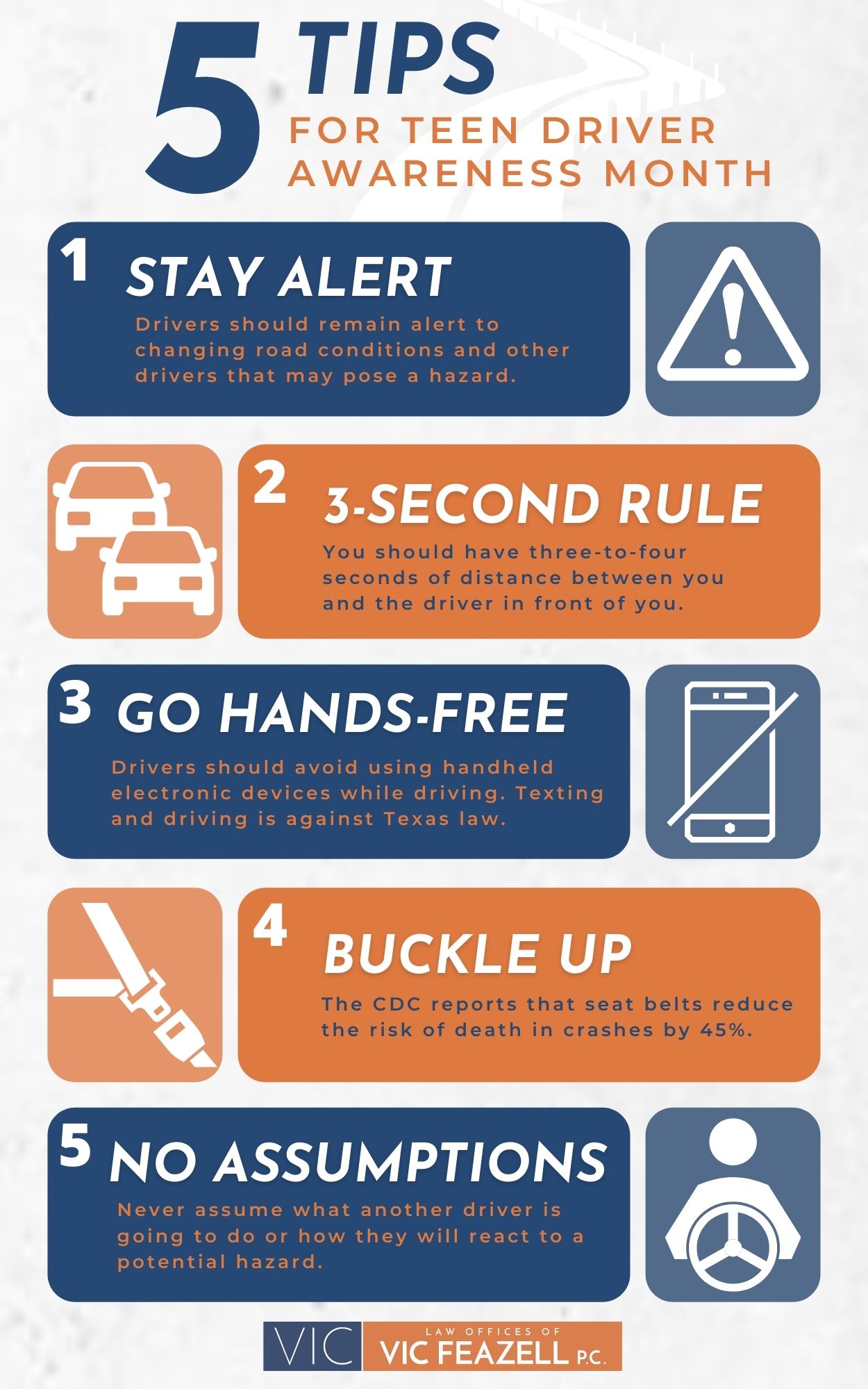 5 Tips For Teen Driving Awareness Month Infographic 5 Tips For Teen Driving Awareness Month Infographic